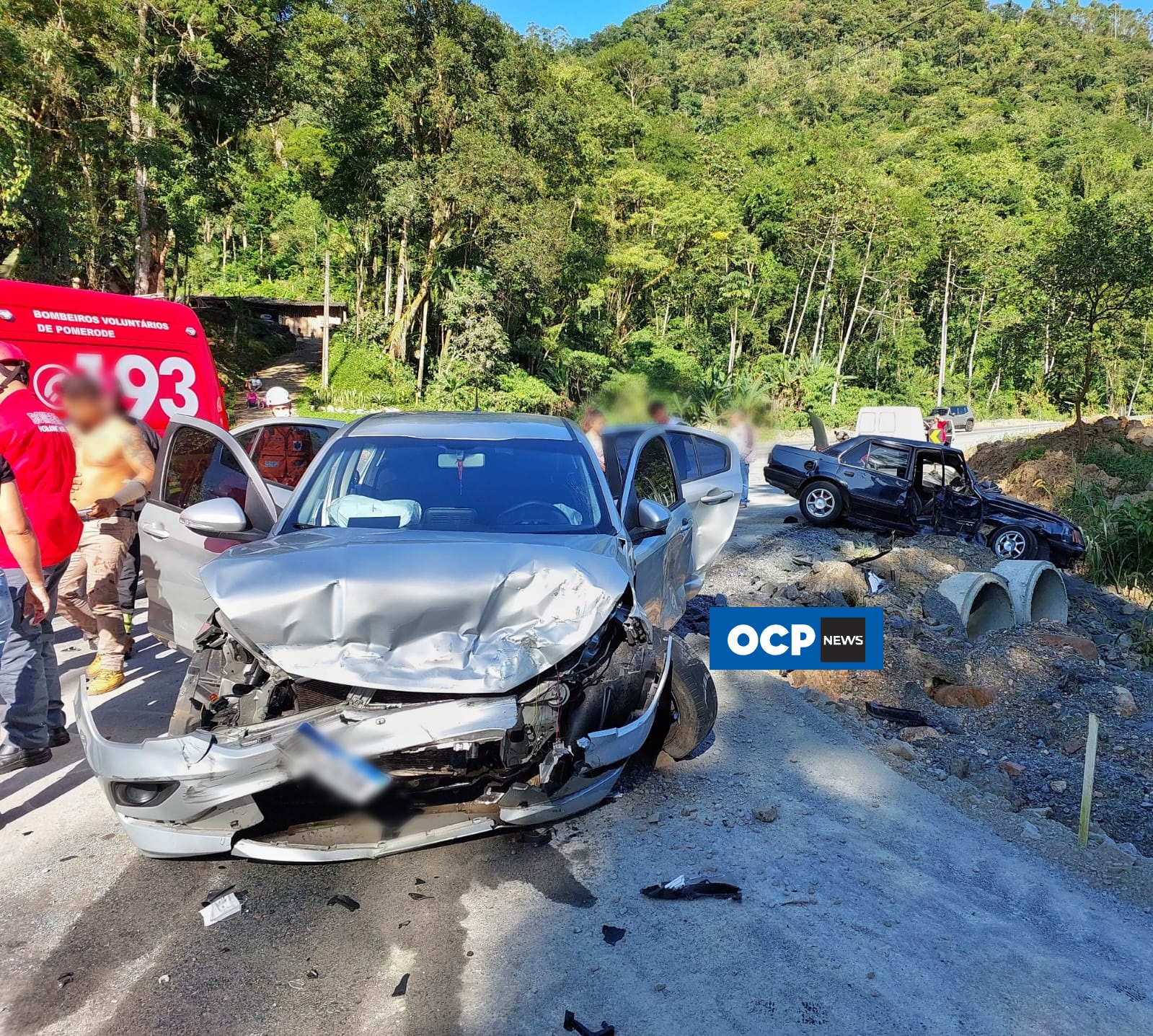Fotos e vídeo: Nove pessoas ficam feridas em acidente na SC-110, em Jaraguá do Sul - OCP News ...