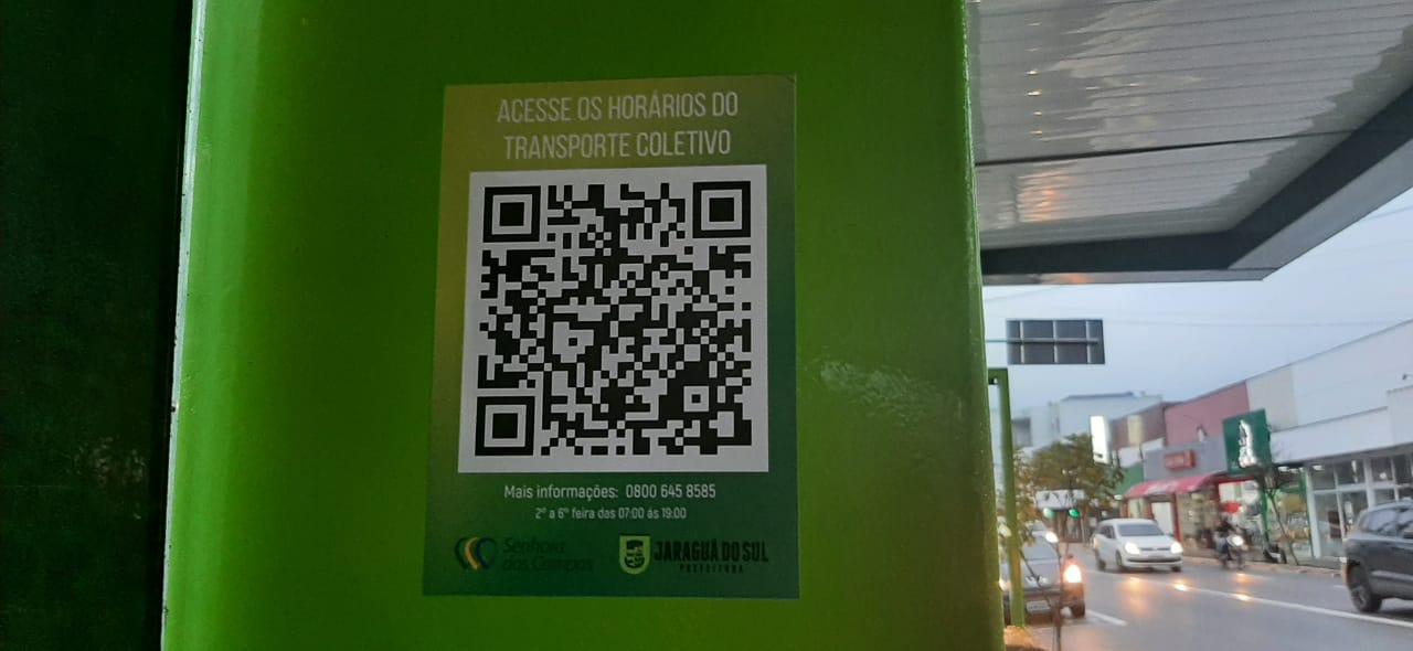 QR Code nos pontos de ônibus informa horários do transporte público em Jaraguá do Sul - OCP News ...